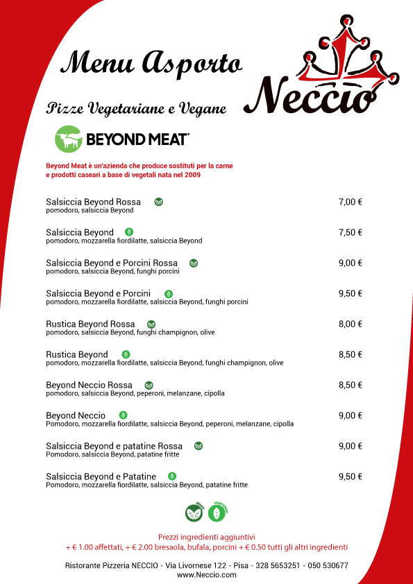 Menu-Asporto - Ristorante Neccio